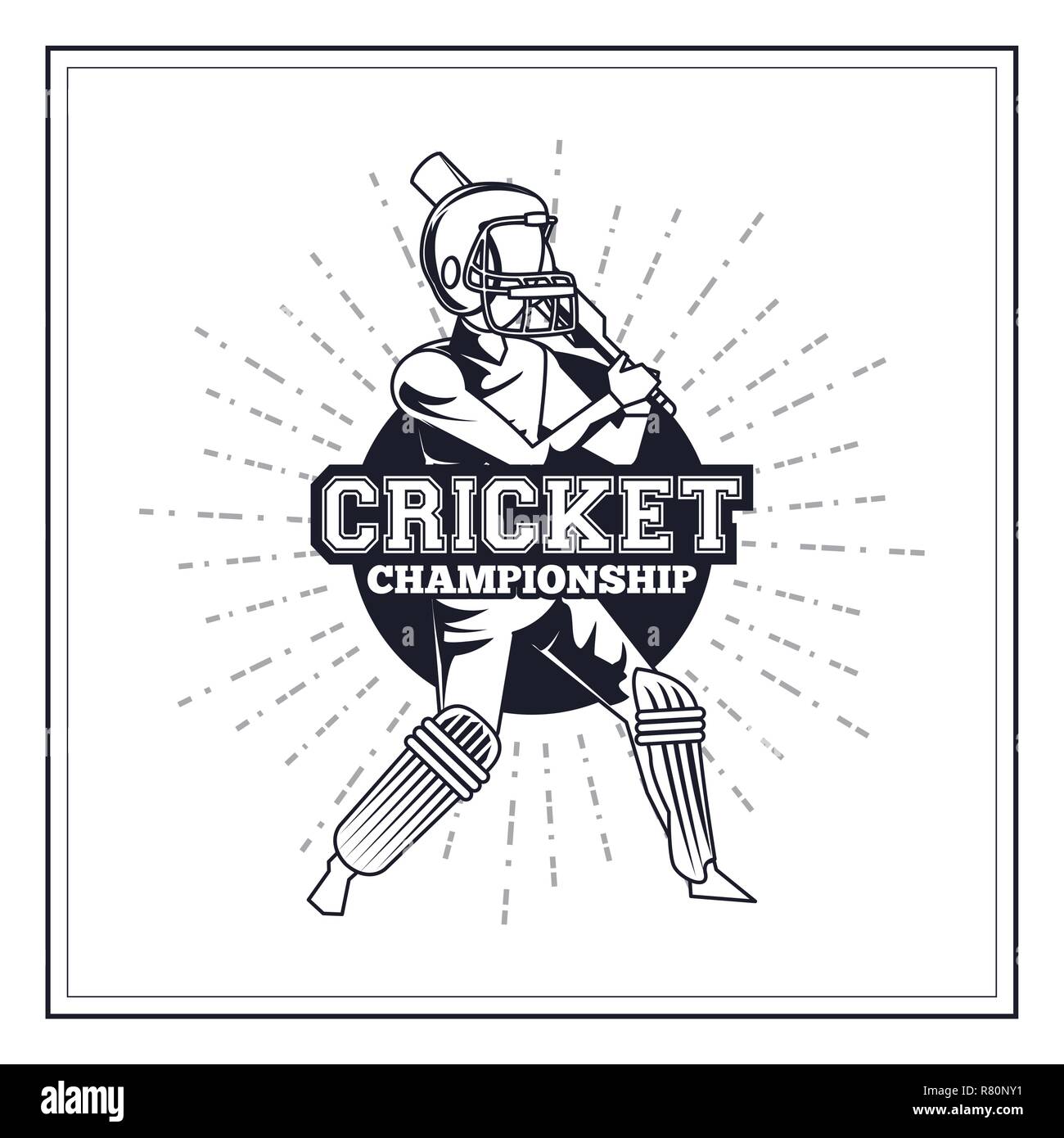 cricket player icon Stock Vector Image & Art - Alamy