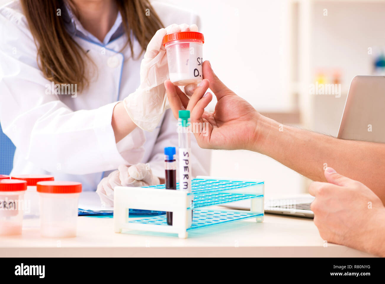 Male sperm donor visiting clinic Stock Photo - Alamy