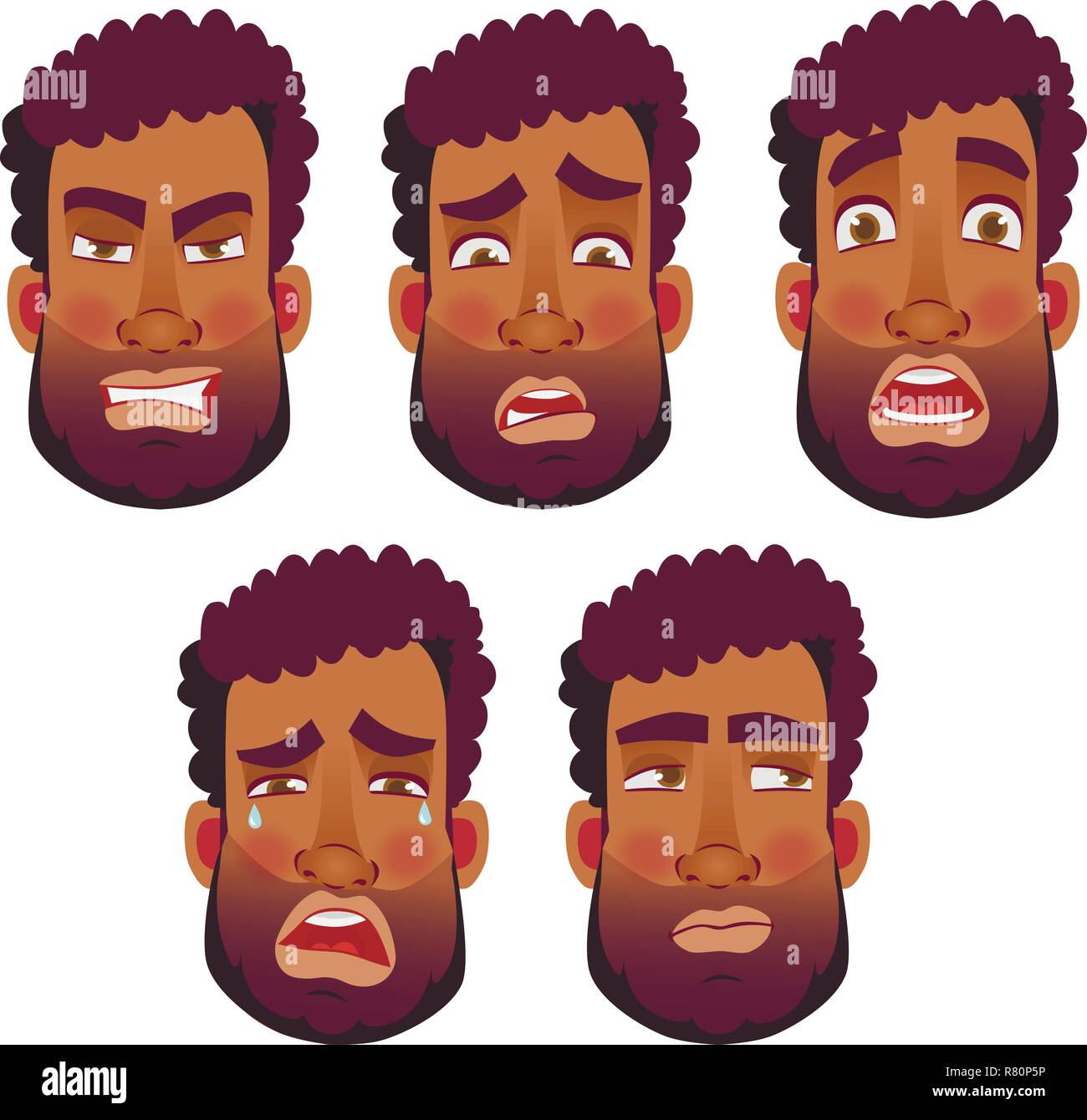 Face crying afro american man hi-res stock photography and images - Alamy