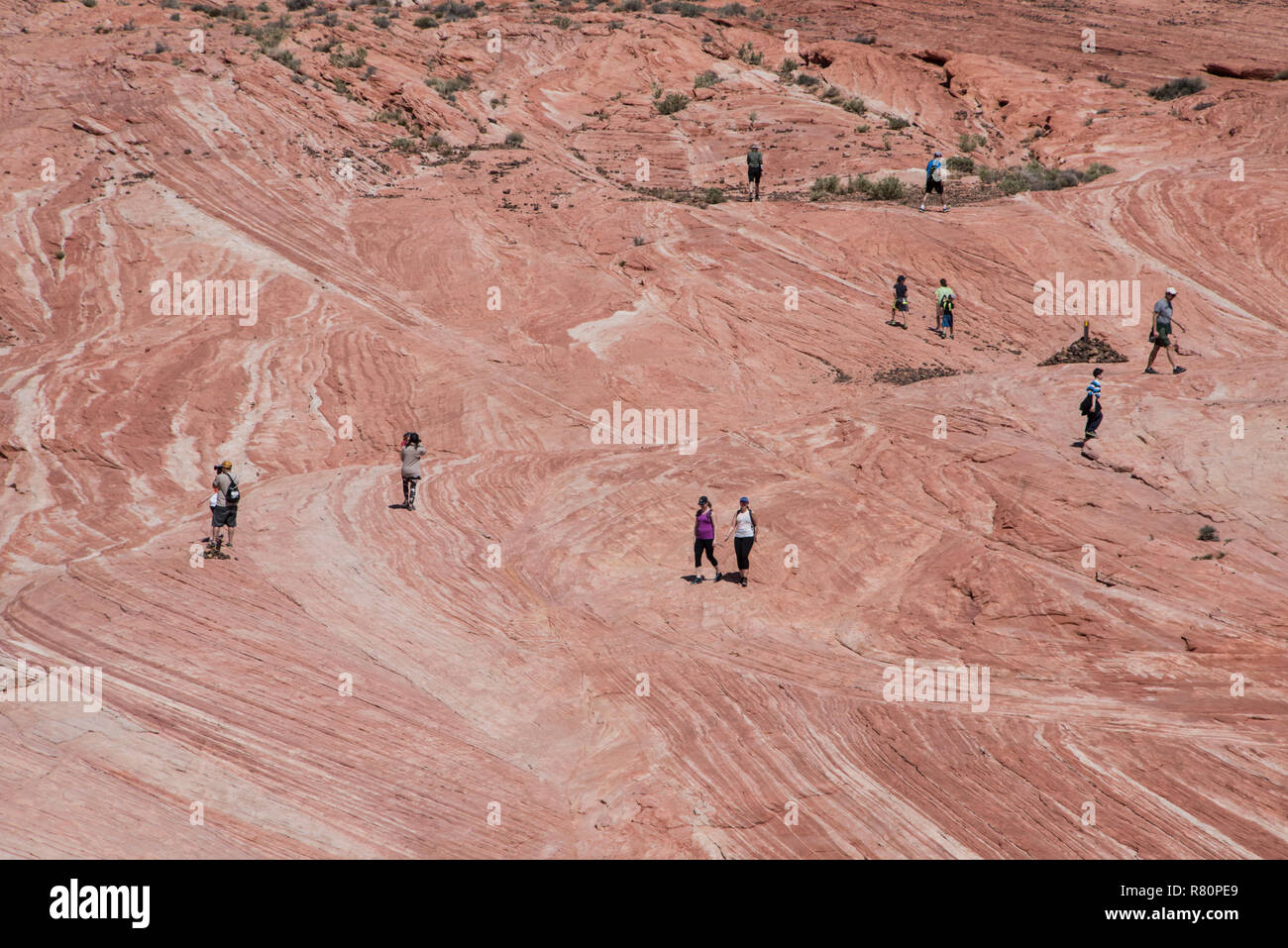 People on Fire Wave Trail Stock Photo - Alamy