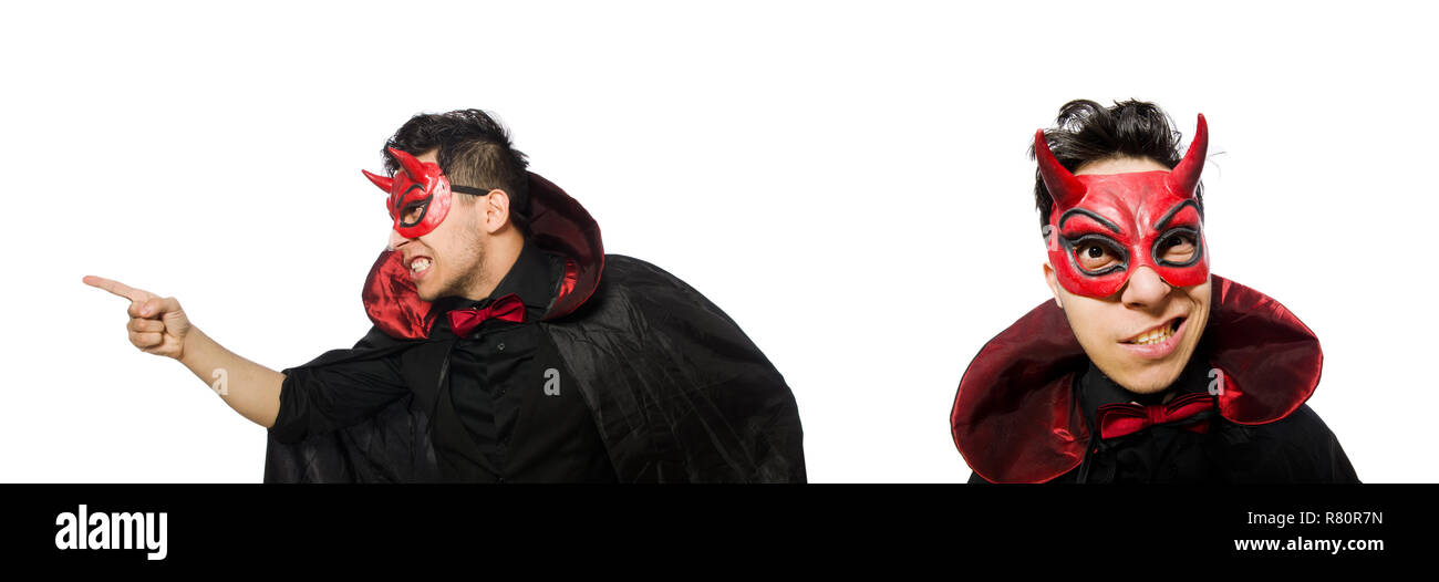 Funny devil isolated on the white background Stock Photo - Alamy