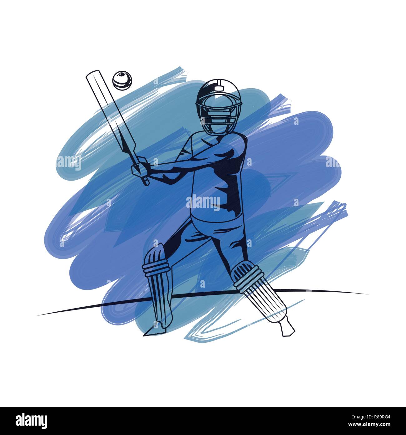 Cricket player cartoon Stock Vector Image & Art - Alamy