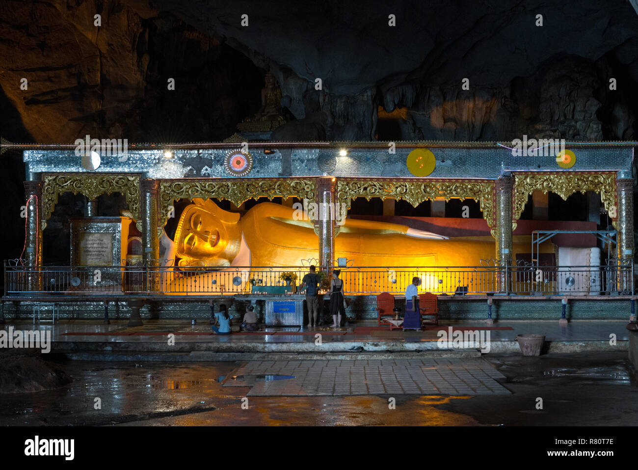 HPA-AN, MYANMAR - 19 NOVEMBER, 2018: Horizontal picture of huge ...