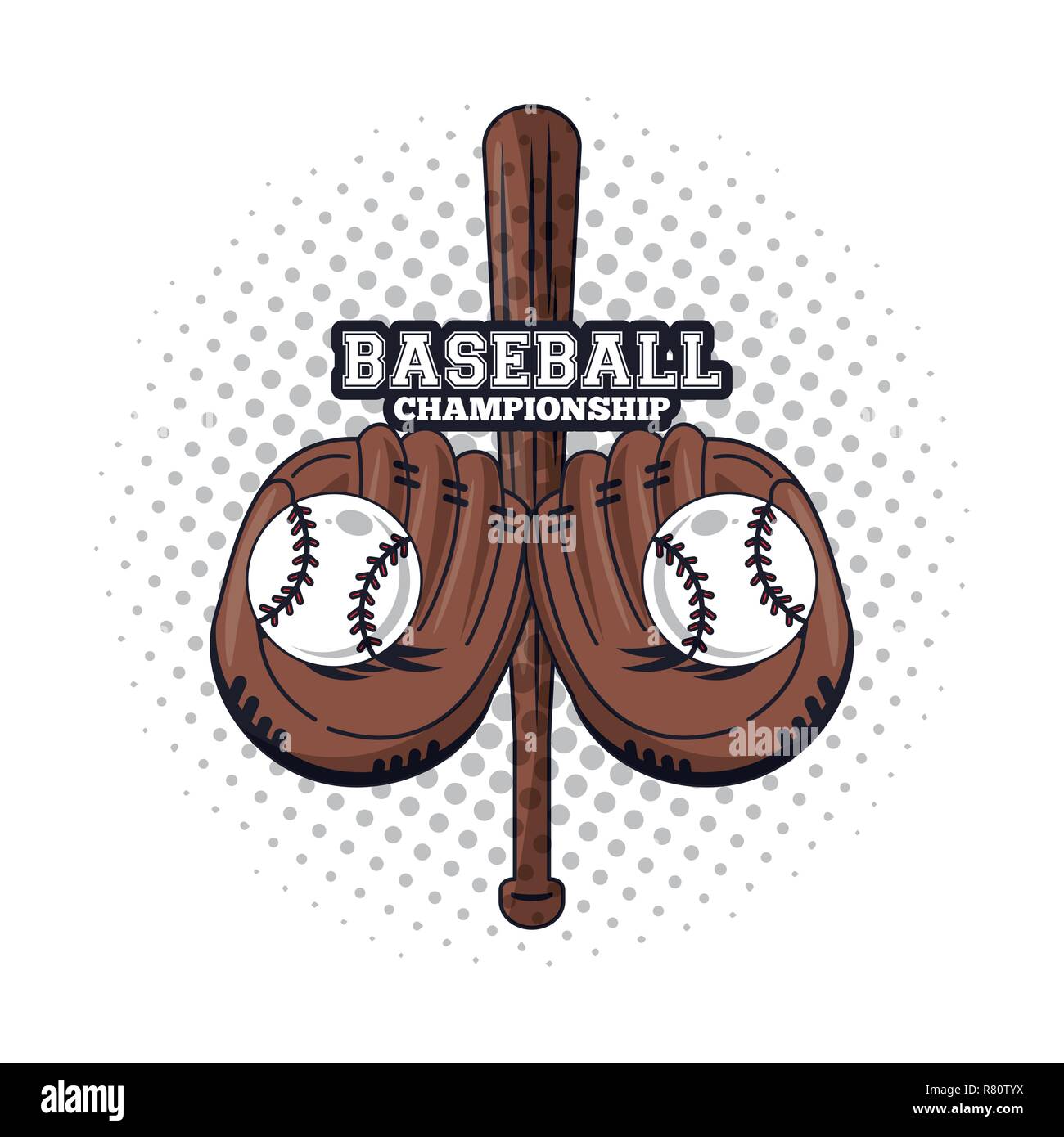 Baseball gloves bat Stock Vector Images - Alamy