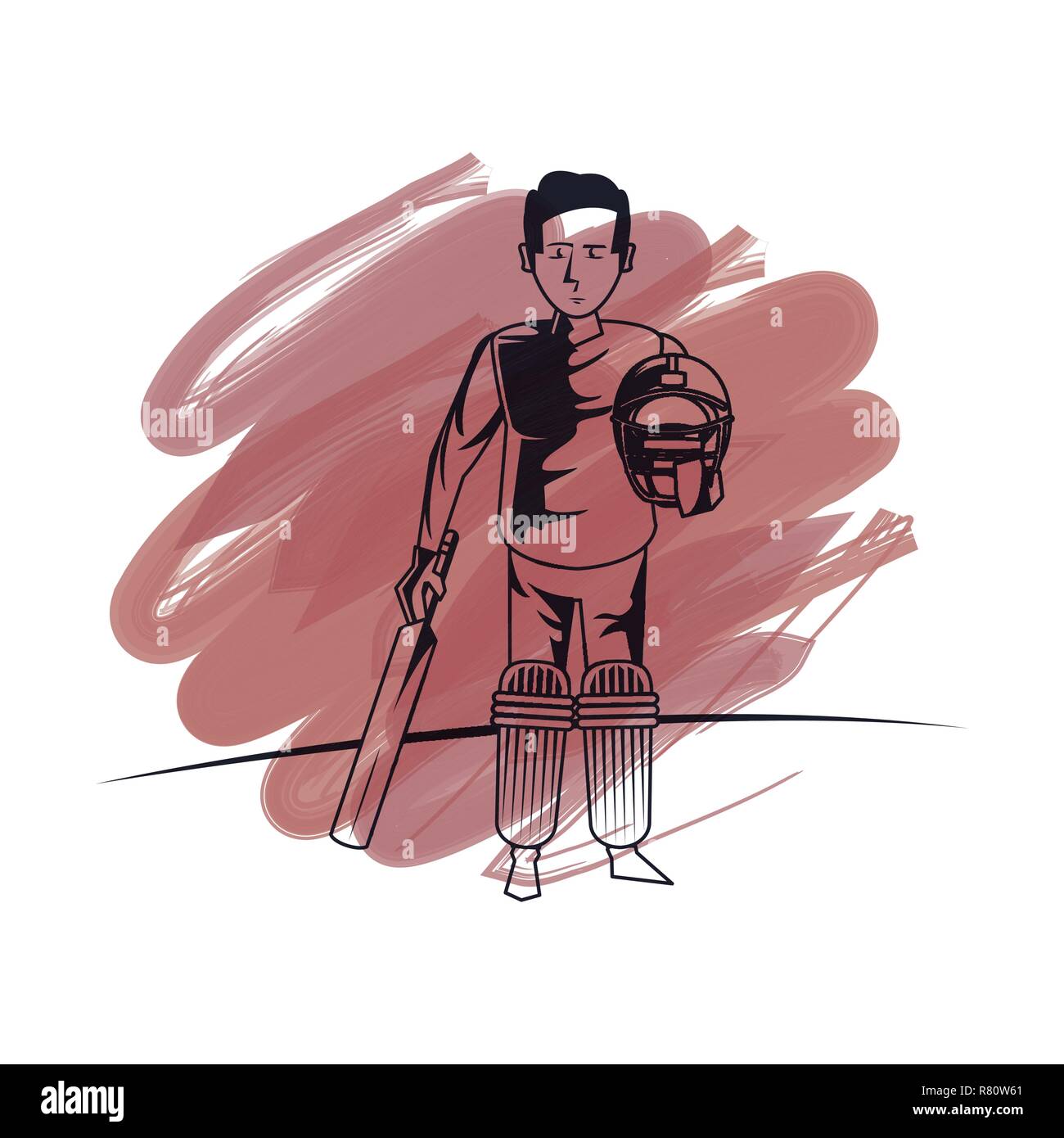 Cricket player cartoon Stock Vector Image & Art - Alamy