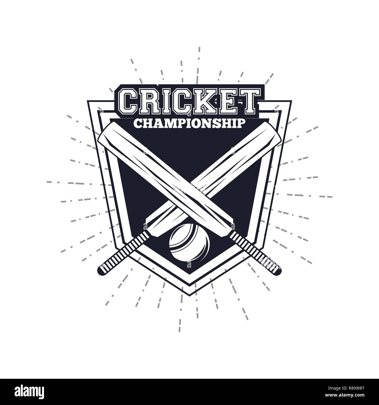 cricket player badge Stock Vector Image & Art - Alamy