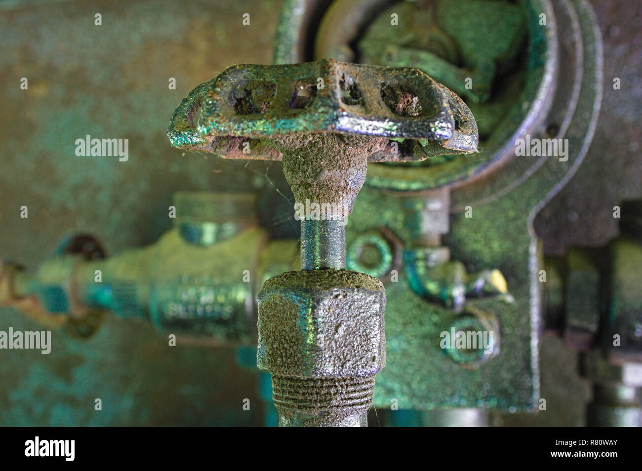 Locomotive steam engine piping handle Stock Photo - Alamy