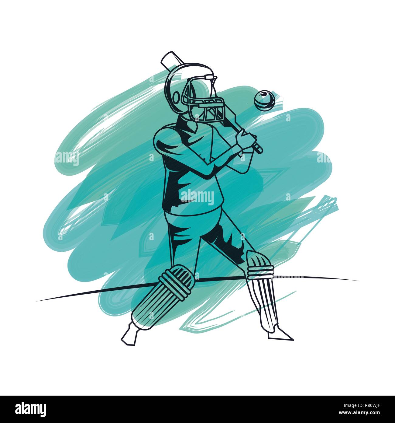 Cricket player cartoon Stock Vector Image & Art - Alamy