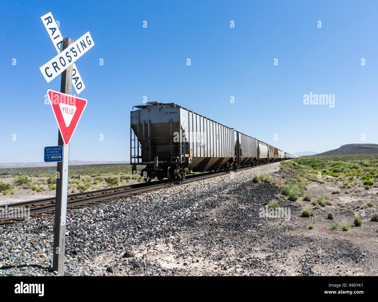 Alamogordo, NM / United States - July 10, 2016: Union Pacific freight ...