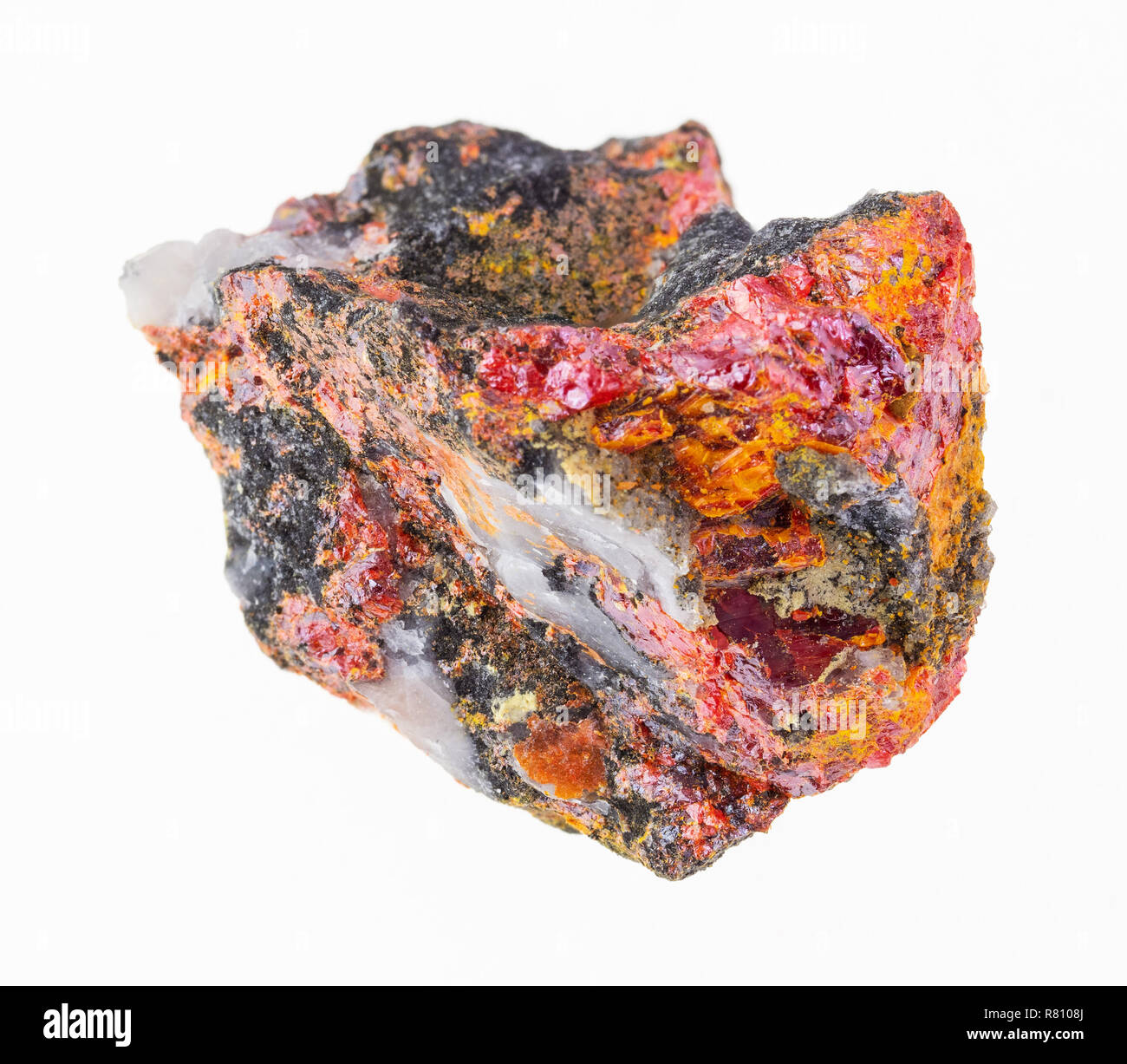 macro photography of natural mineral from geological collection - rough ...