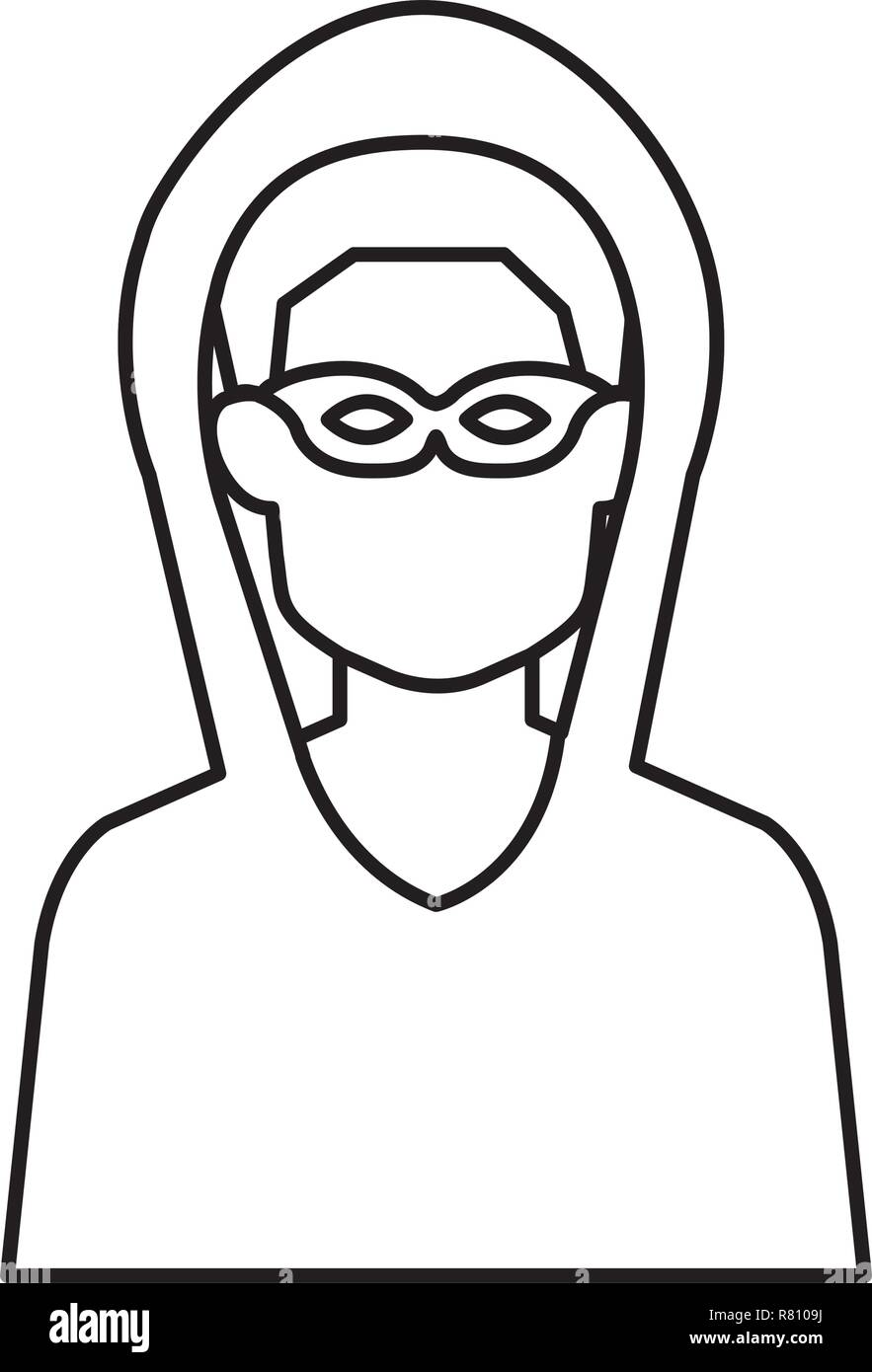 hacker avatar character icon vector illustration design Stock Vector ...