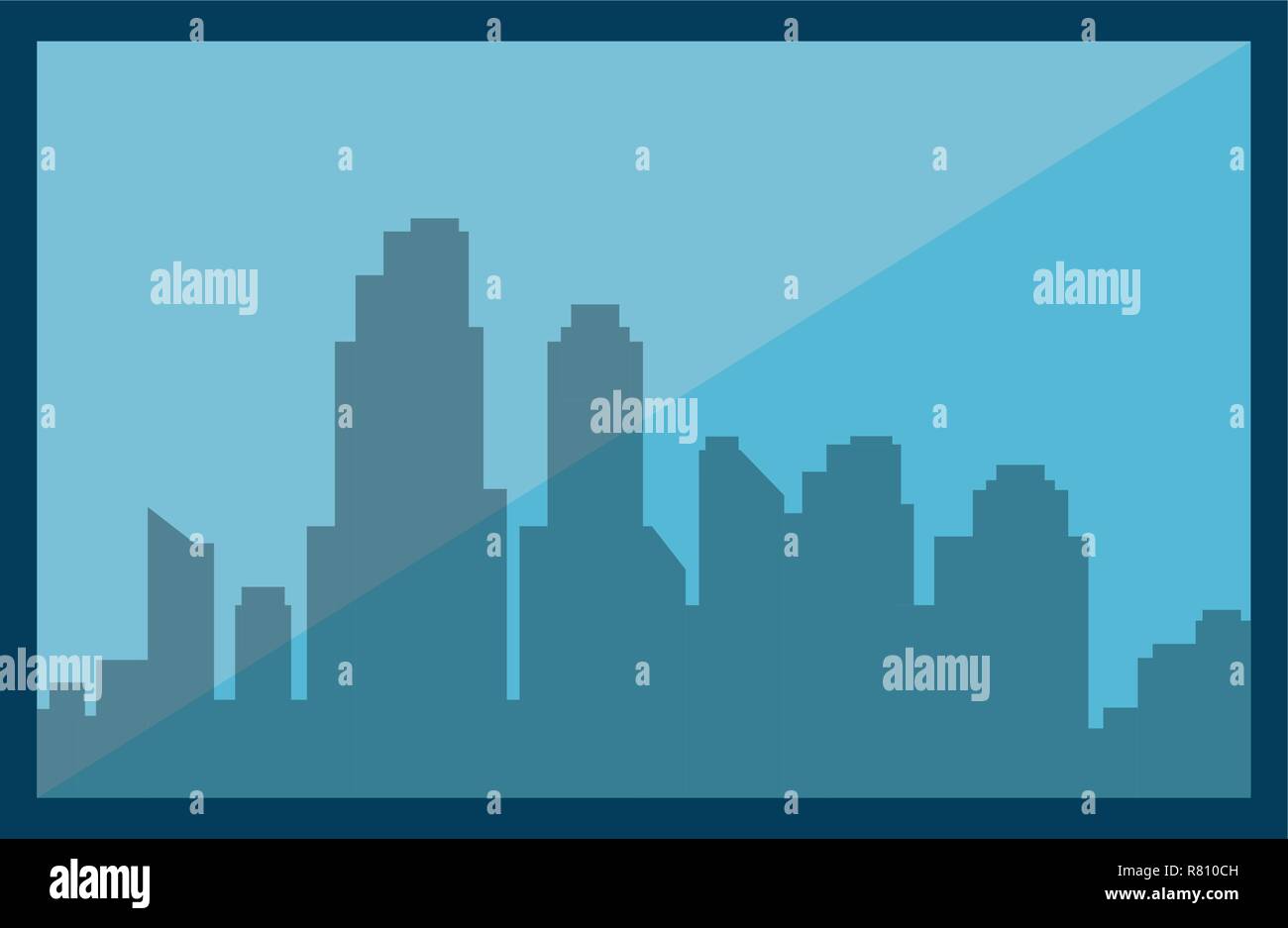 window with cityscape view vector illustration design Stock Vector ...