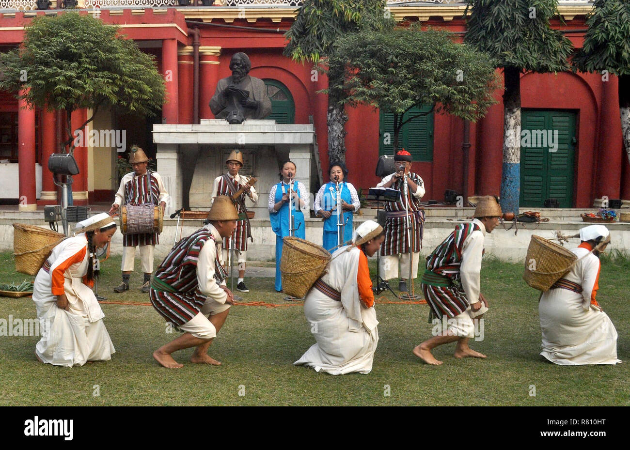 Kolkata`, India. 17th Jan, 2009. Lepcha men and women perform Lepcha ...