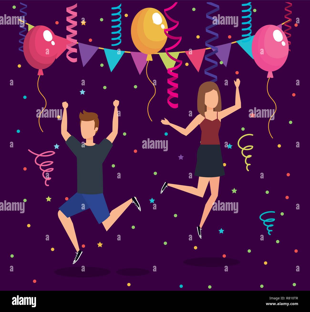 Party with people, Fun celebration birthday event and fest theme ...