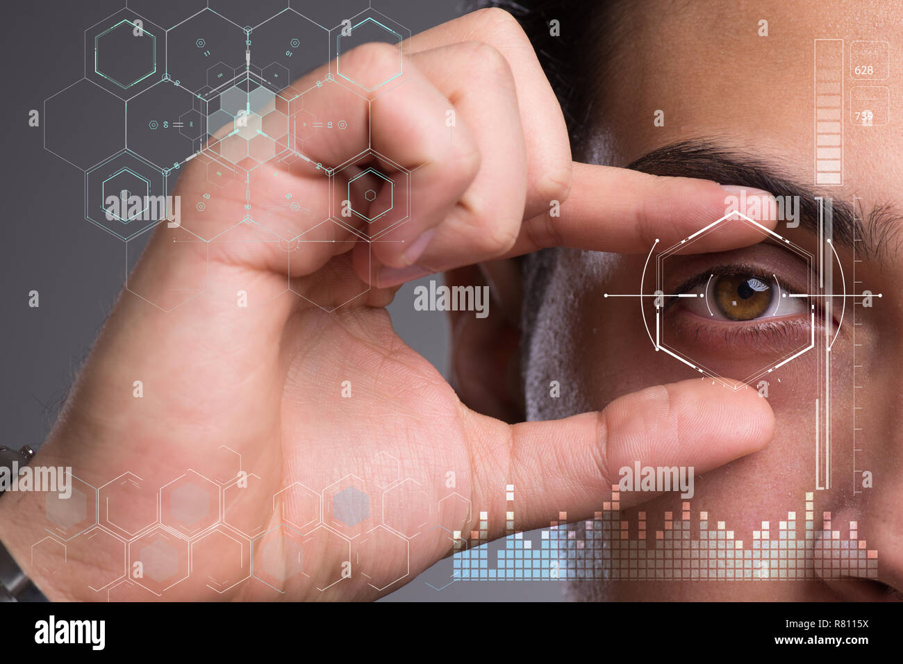 Concept sensor implanted human eye hi-res stock photography and images ...