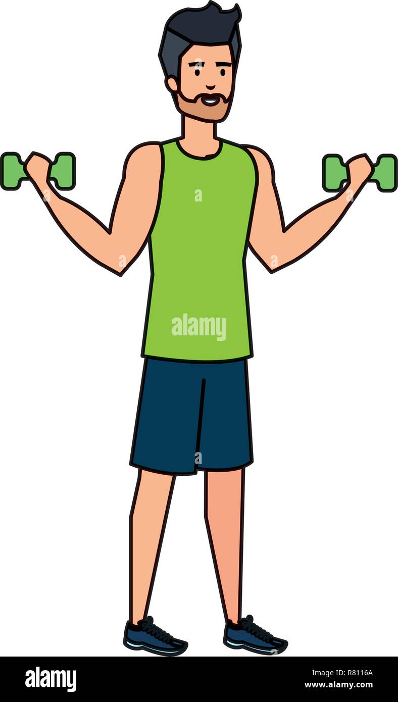 strong man lifting weight vector illustration design Stock Vector Image ...