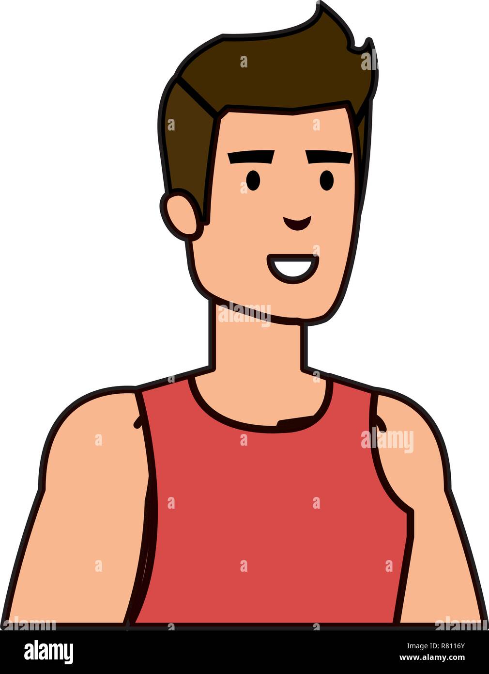 athletic man avatar character vector illustration design Stock Vector ...