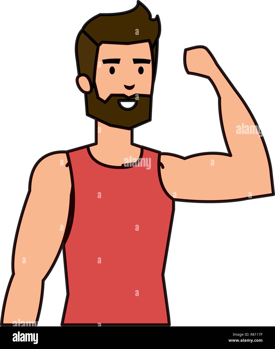 athletic man avatar character vector illustration design Stock Vector ...