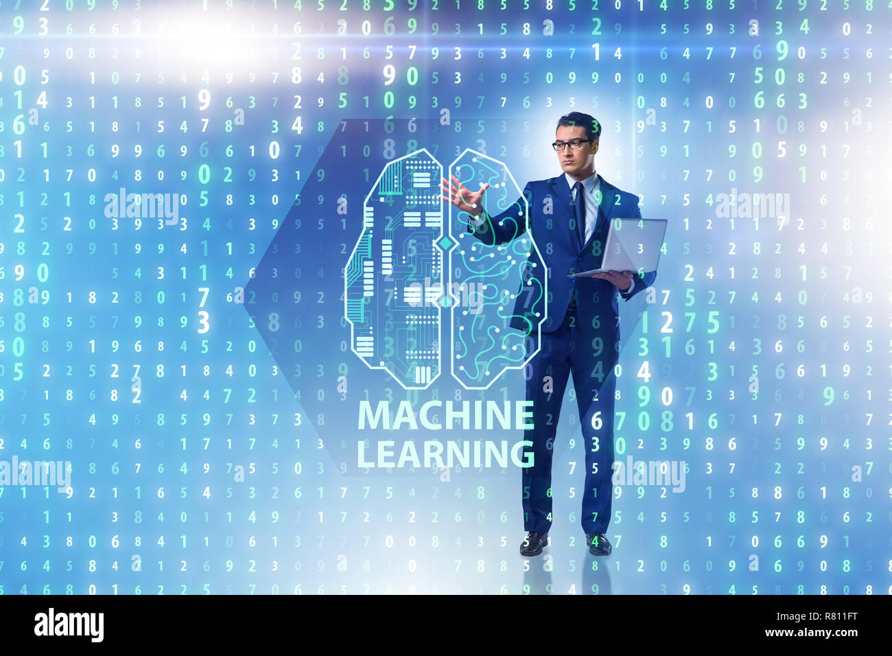 Machine learning concept as modern technology Stock Photo - Alamy