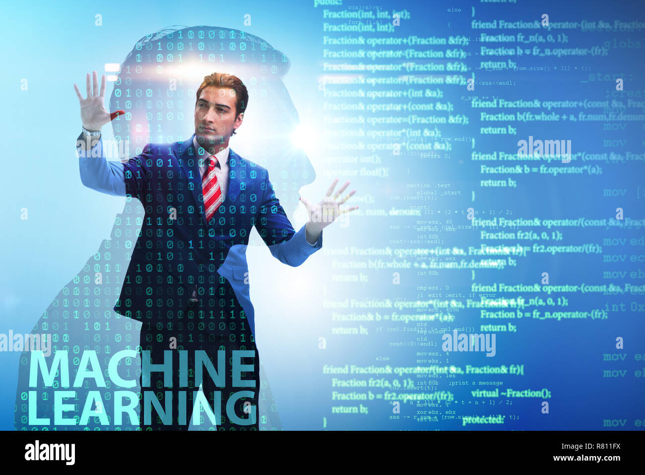 Machine learning concept as modern technology Stock Photo - Alamy