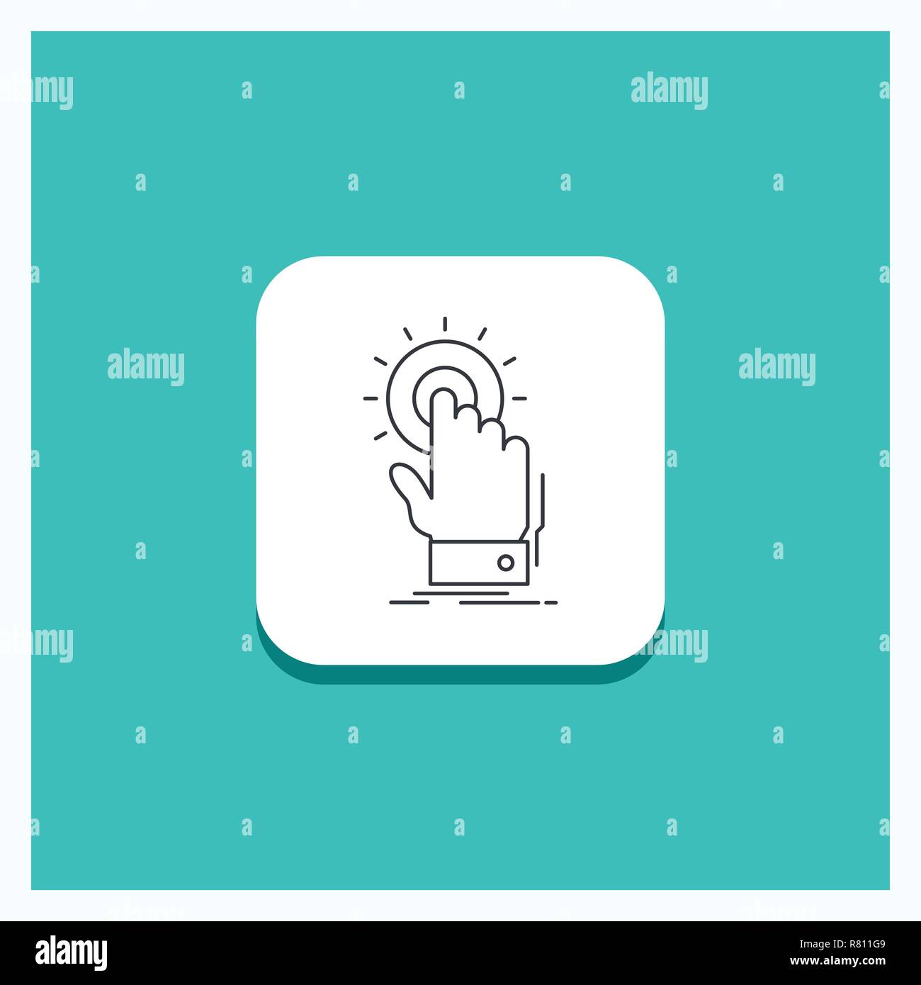 Man pressing start button on Stock Vector Images - Alamy