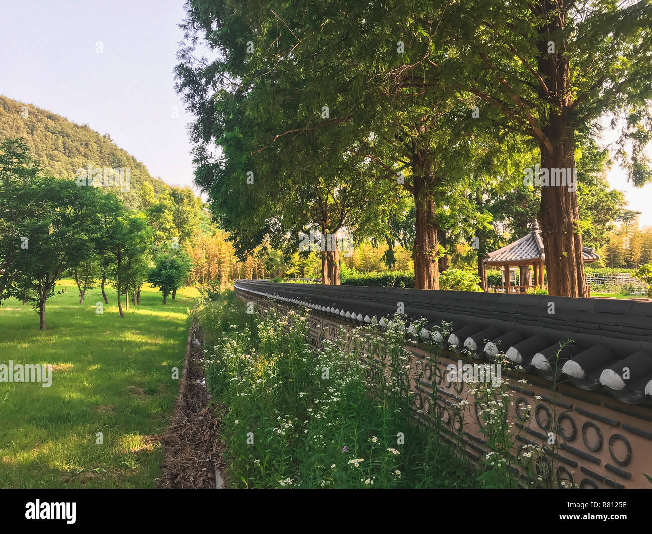 Asian traditional stone fence, South Korea Stock Photo - Alamy