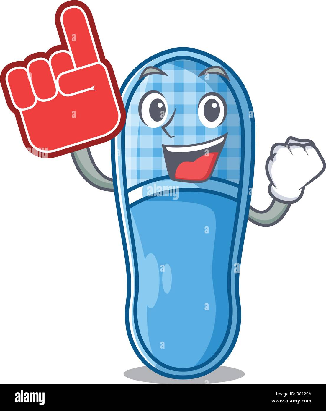 Foam finger slippers on the carpet a cartoon Stock Vector Image & Art ...