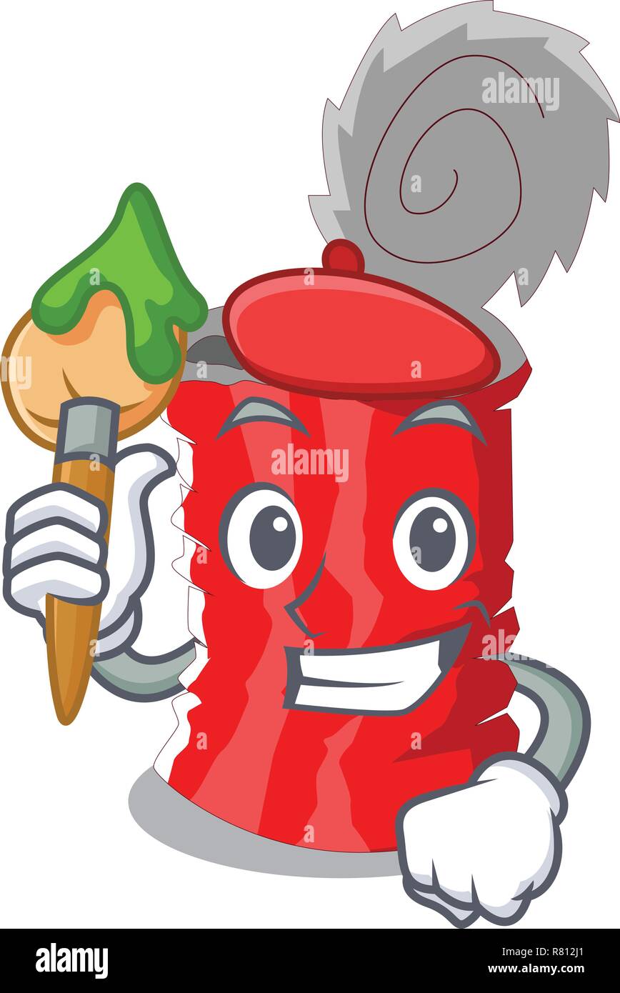 Artist Tin can shape on a cartoon Stock Vector Image & Art - Alamy