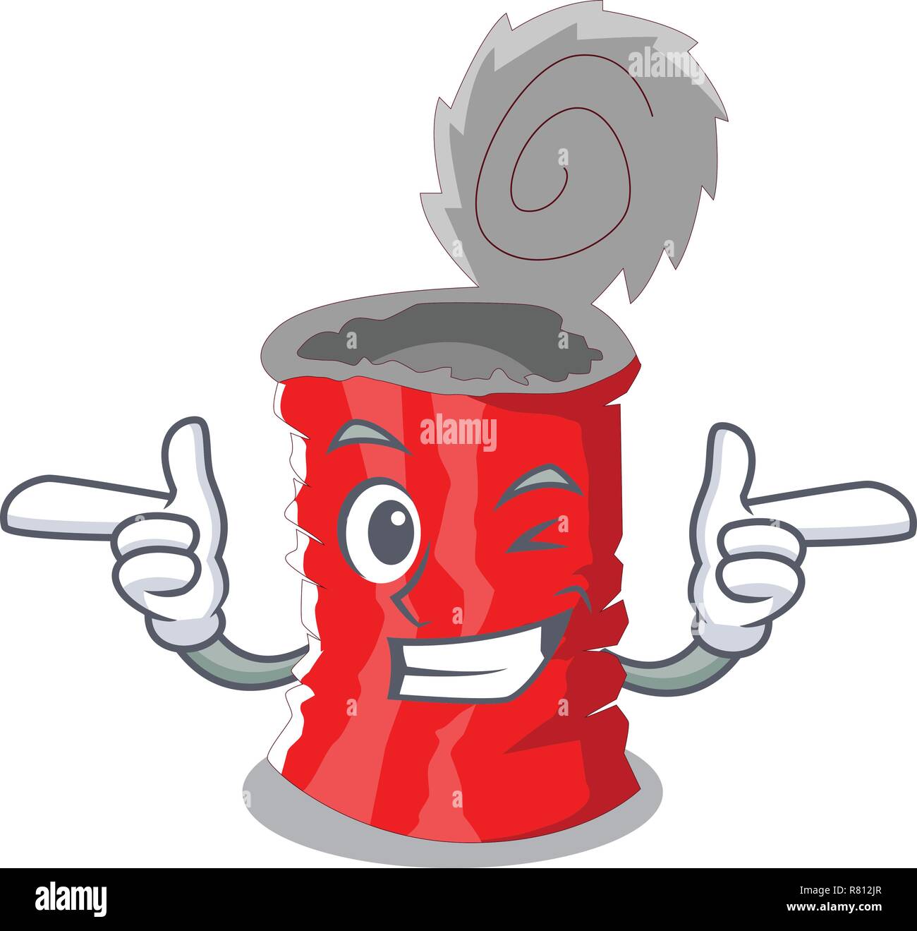Wink tin can isolated on a mascot Stock Vector Image & Art - Alamy