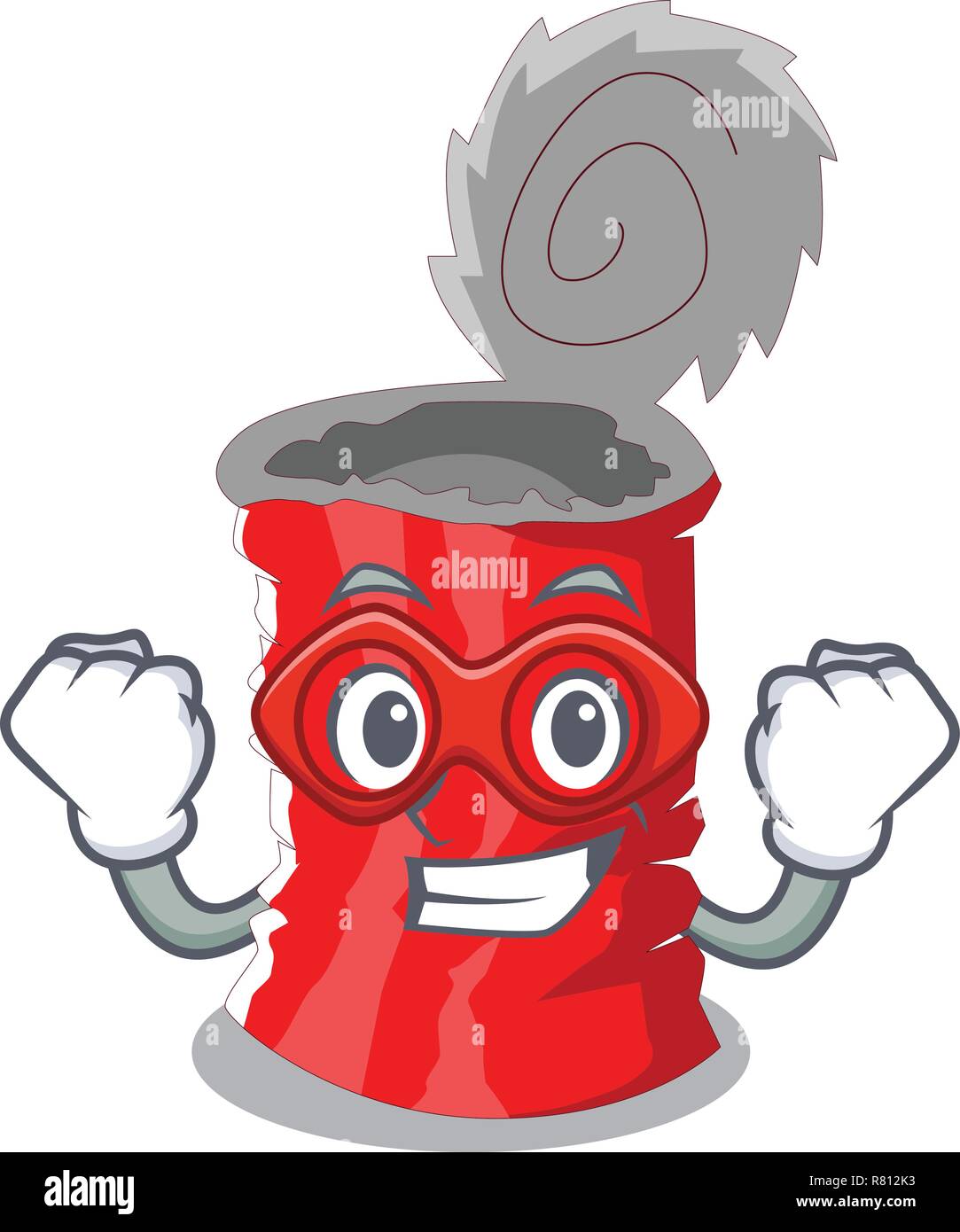 Super hero tin can isolated on a mascot Stock Vector Image & Art - Alamy