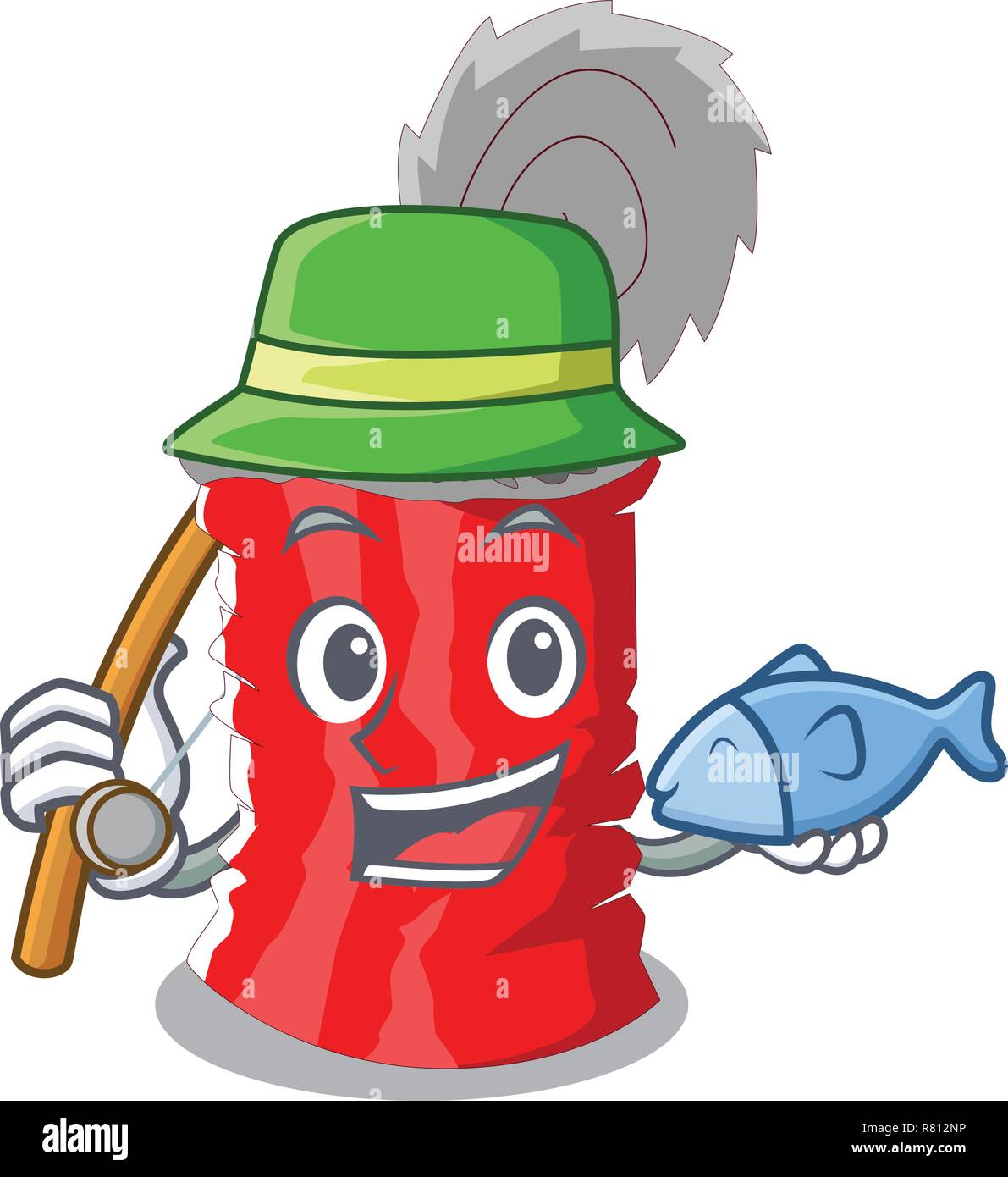 Fishing set of metallic tin can cartoon Stock Vector Image & Art - Alamy