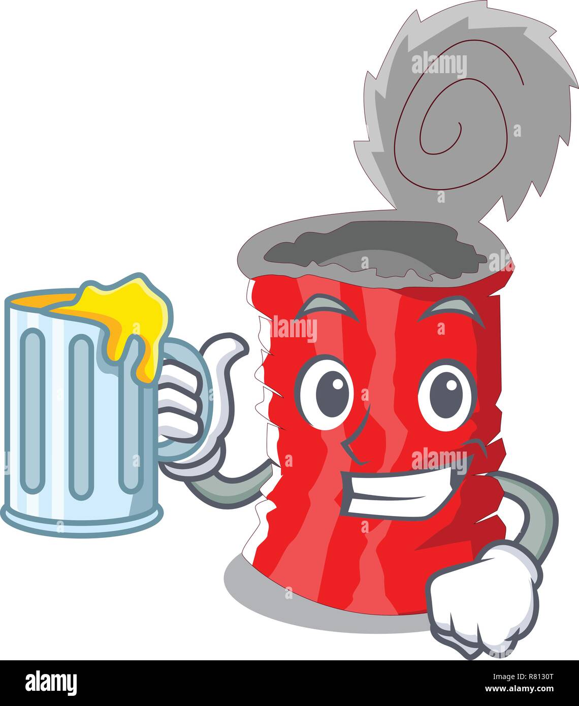 With juice set of metallic tin can cartoon Stock Vector Image & Art - Alamy