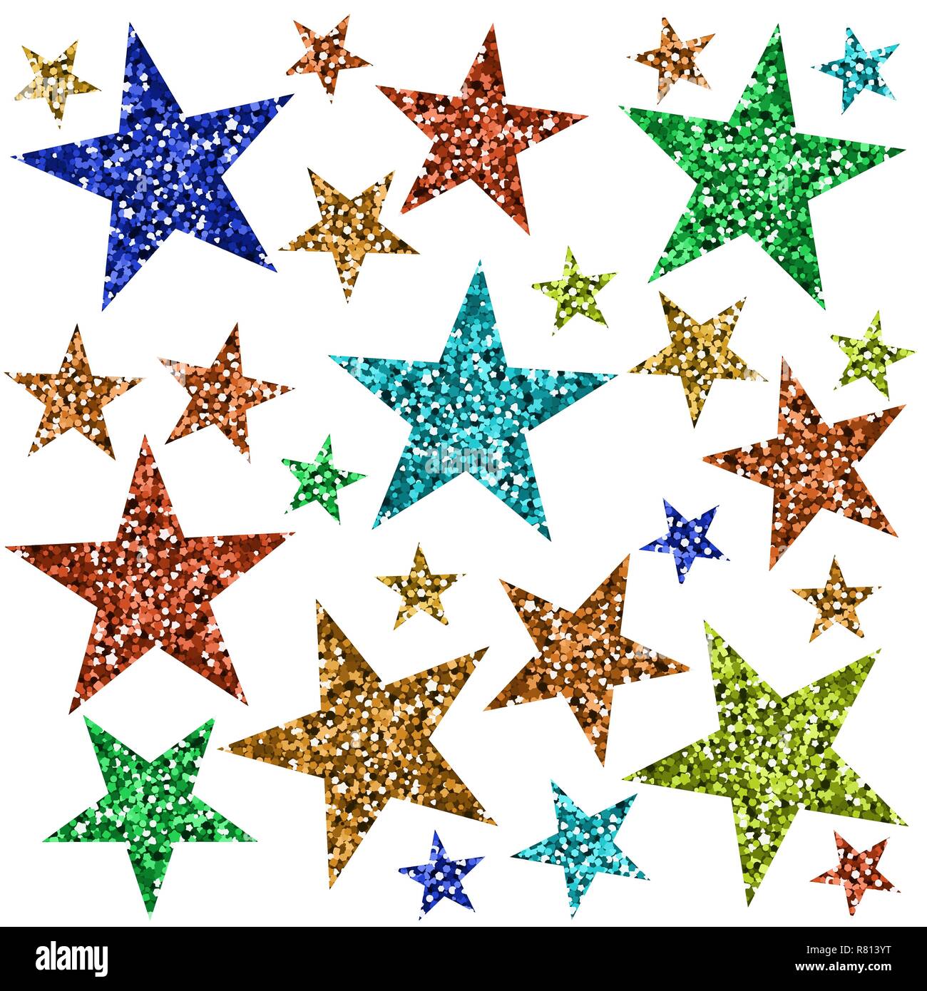 Multicolored stars. White background. Vector illustration. The texture ...
