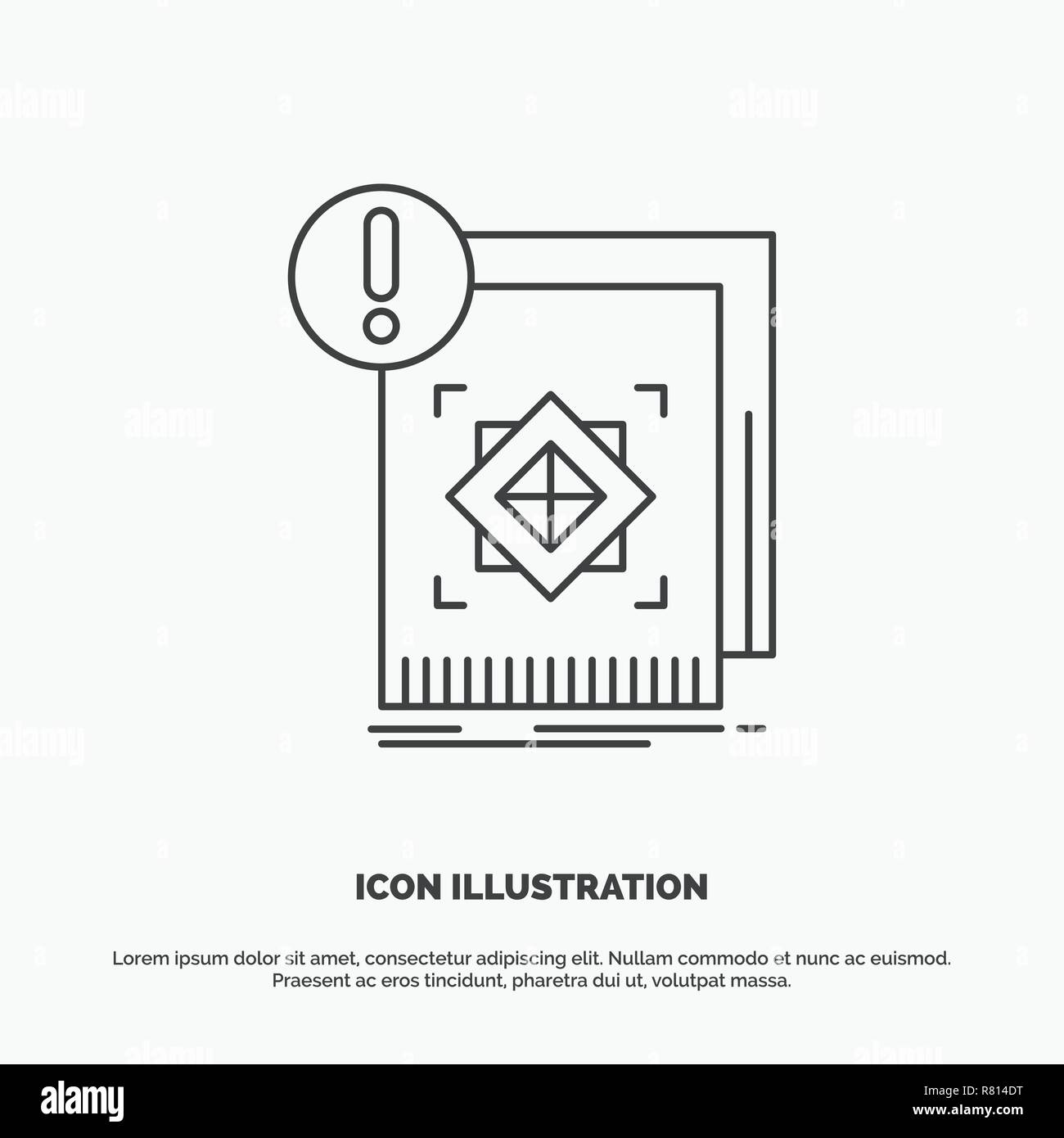 structure, standard, infrastructure, information, alert Icon. Line vector gray symbol for UI and ...