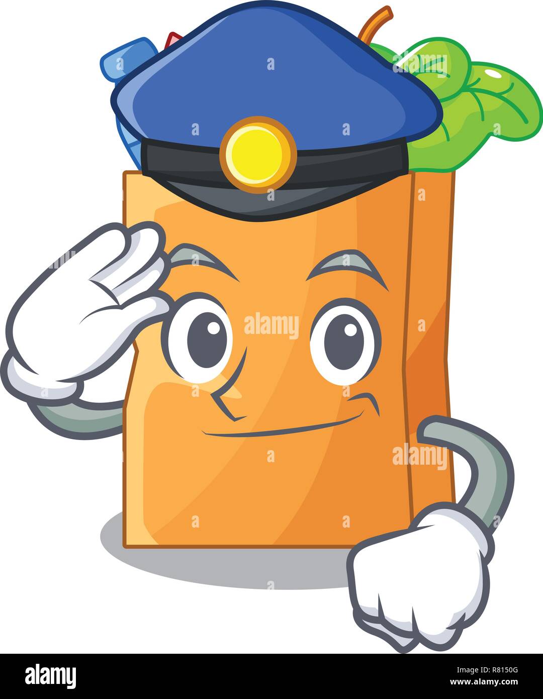 Police food bag package of shape cartoon Stock Vector Image & Art - Alamy