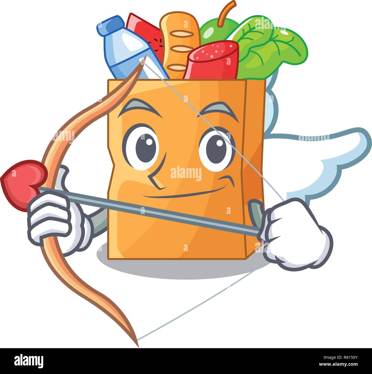 Cupid food bag package of shape cartoon Stock Vector Image & Art - Alamy