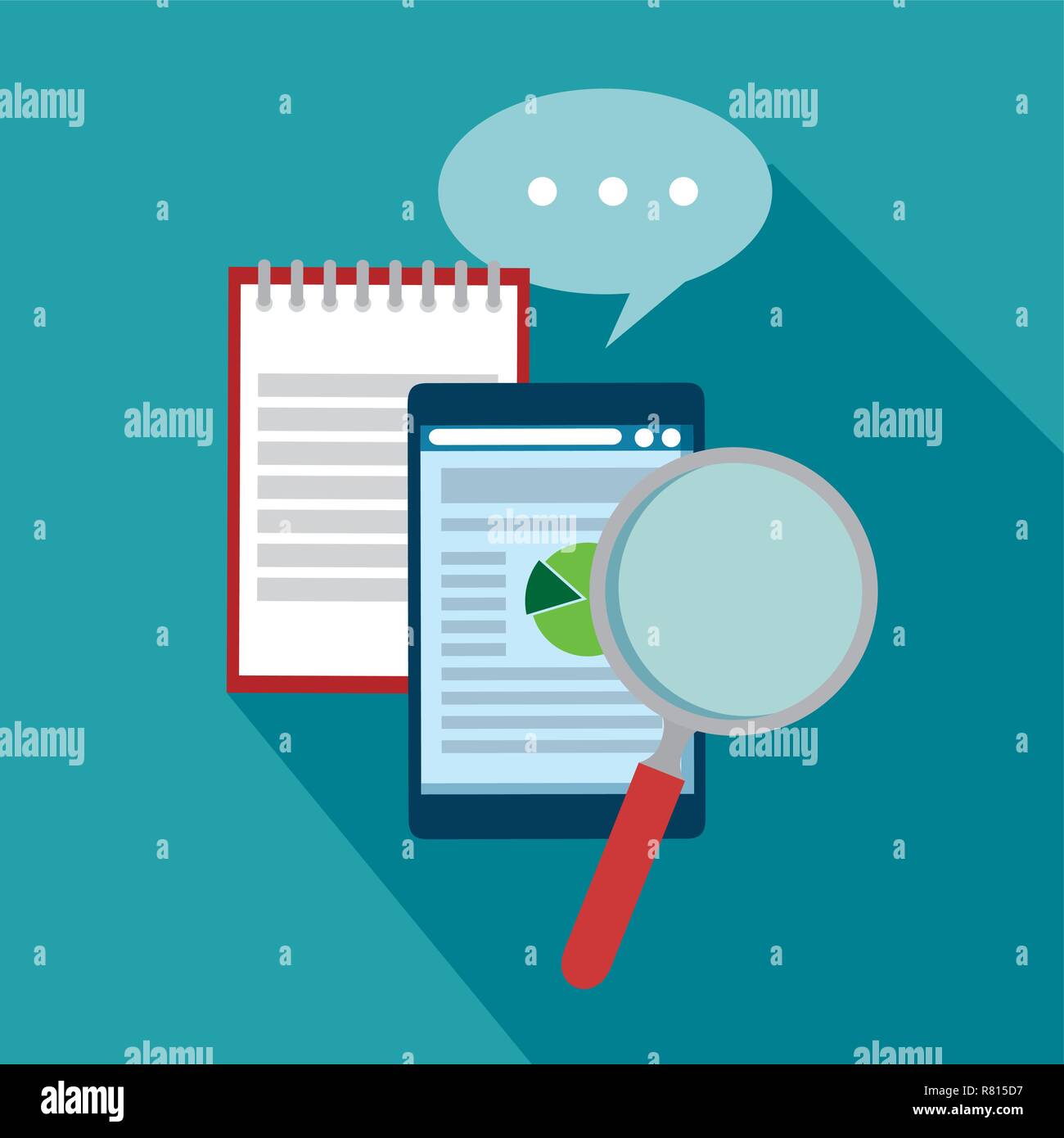 business document information strategy with chat bubble Stock Vector ...