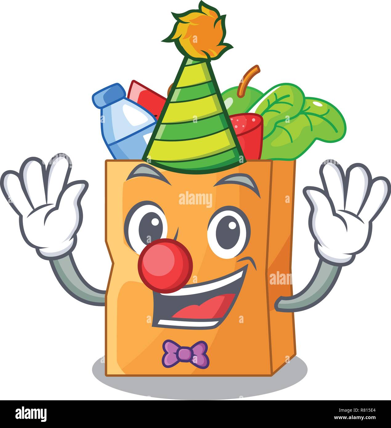 Clown food bag foil or paper cartoon Stock Vector Image & Art - Alamy