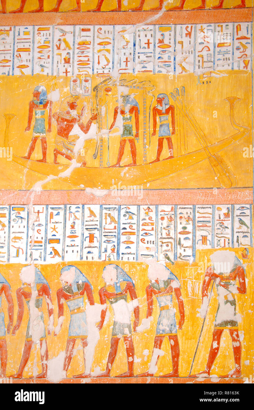 The royal tomb of Ramesses IV, KV2, inside, Valley of the Kings, Luxor ...