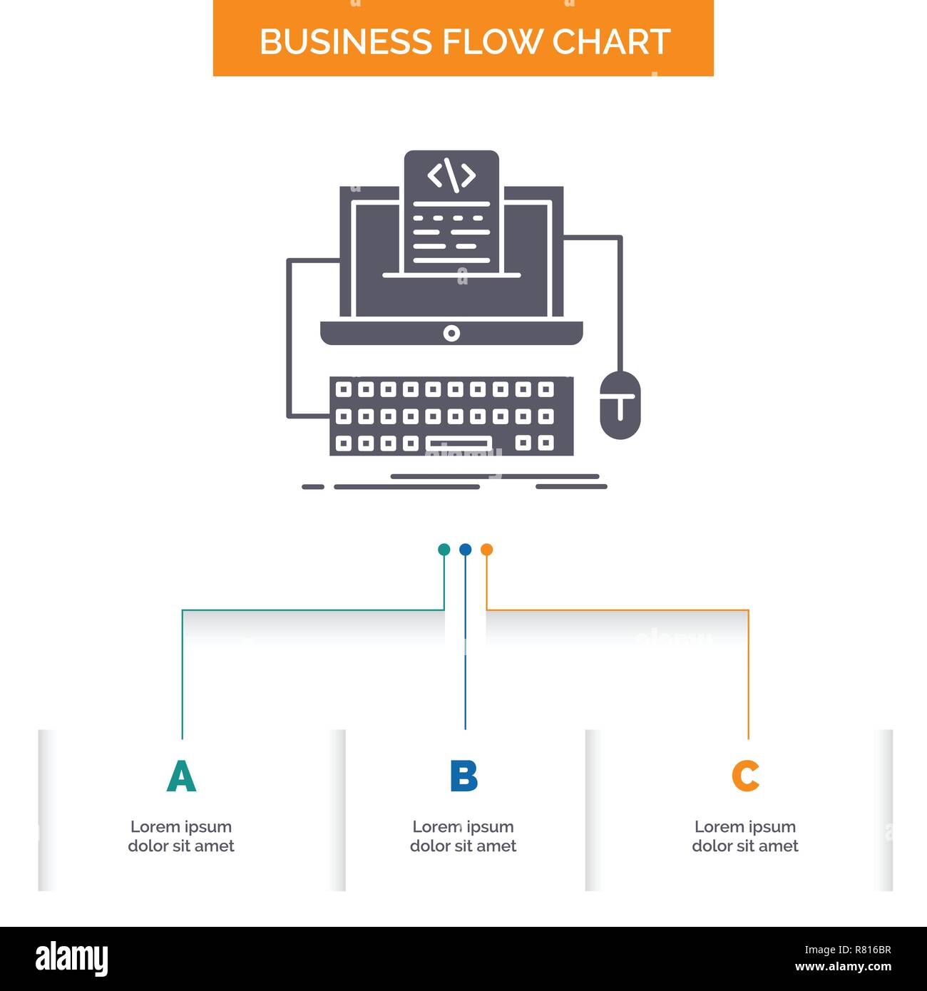 Icon flow chart computer screen hi-res stock photography and images - Alamy
