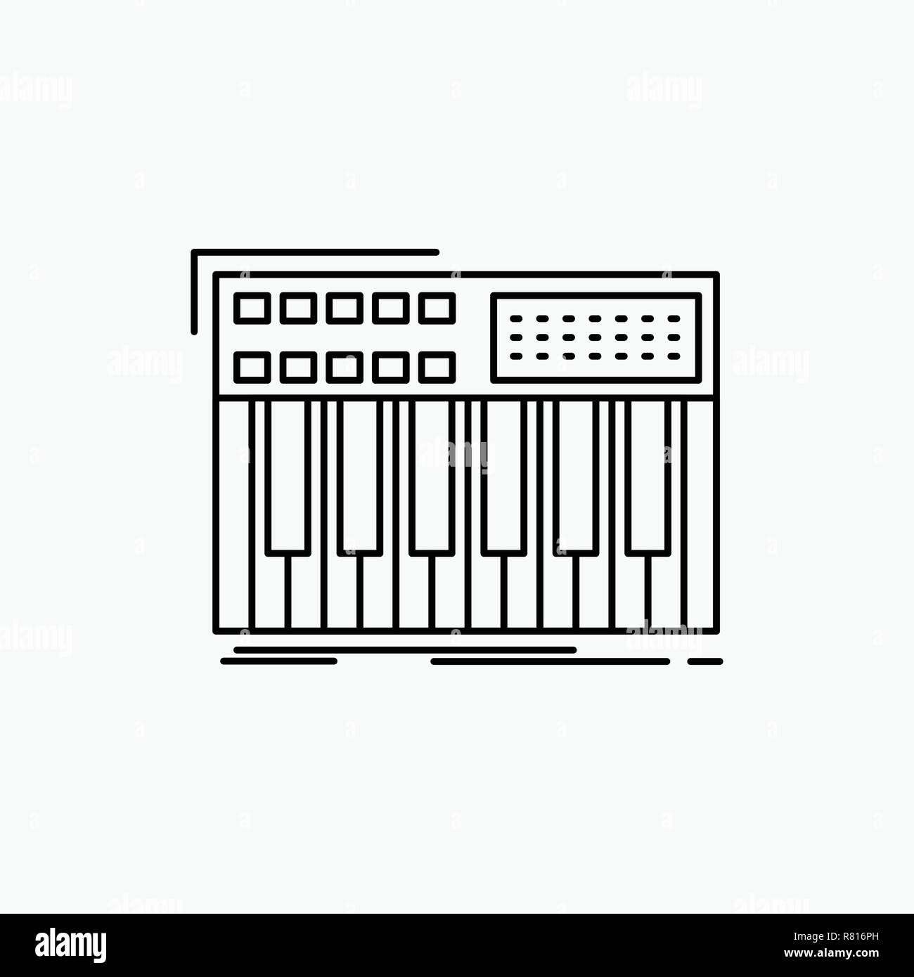 Black and white synthesiser Cut Out Stock Images & Pictures - Alamy