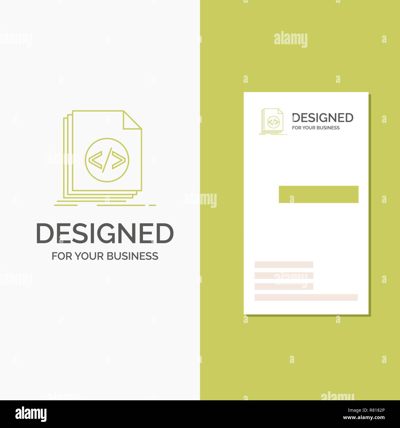 Business Logo For Code Coding File Programming Script Vertical