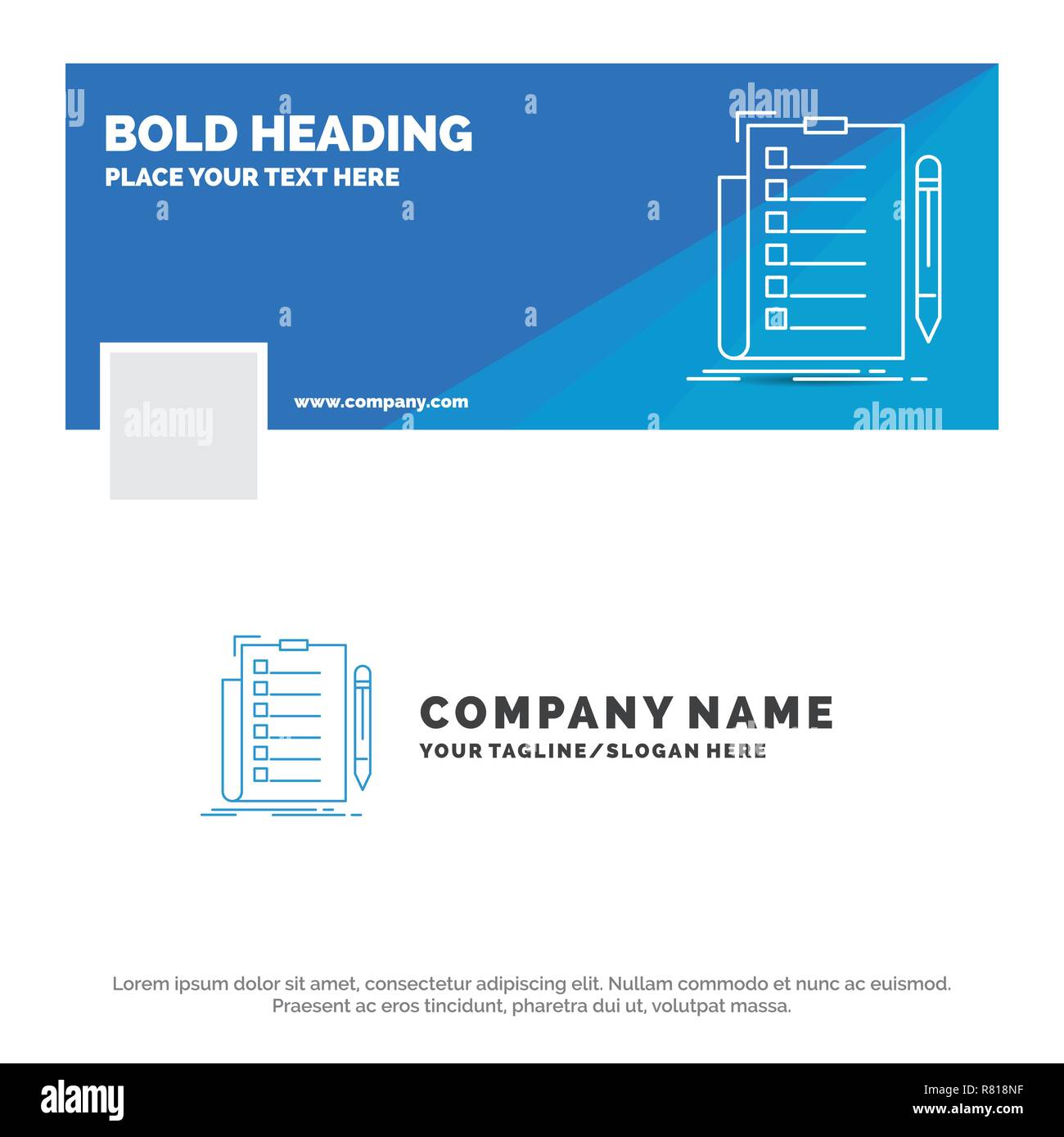Blue Business Logo Template for expertise, checklist, check, list ...