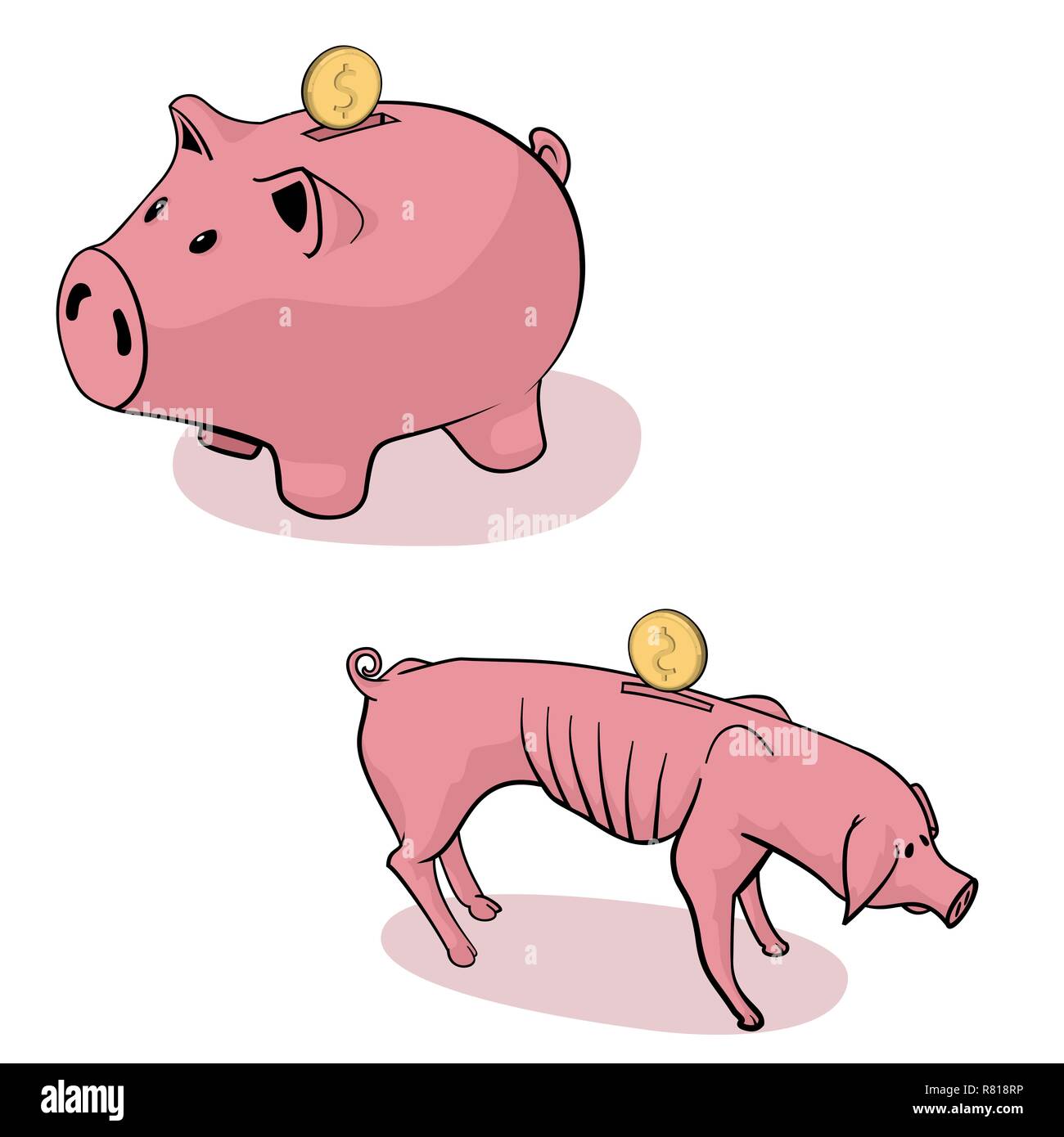 Empty Piggy Bank Clipart