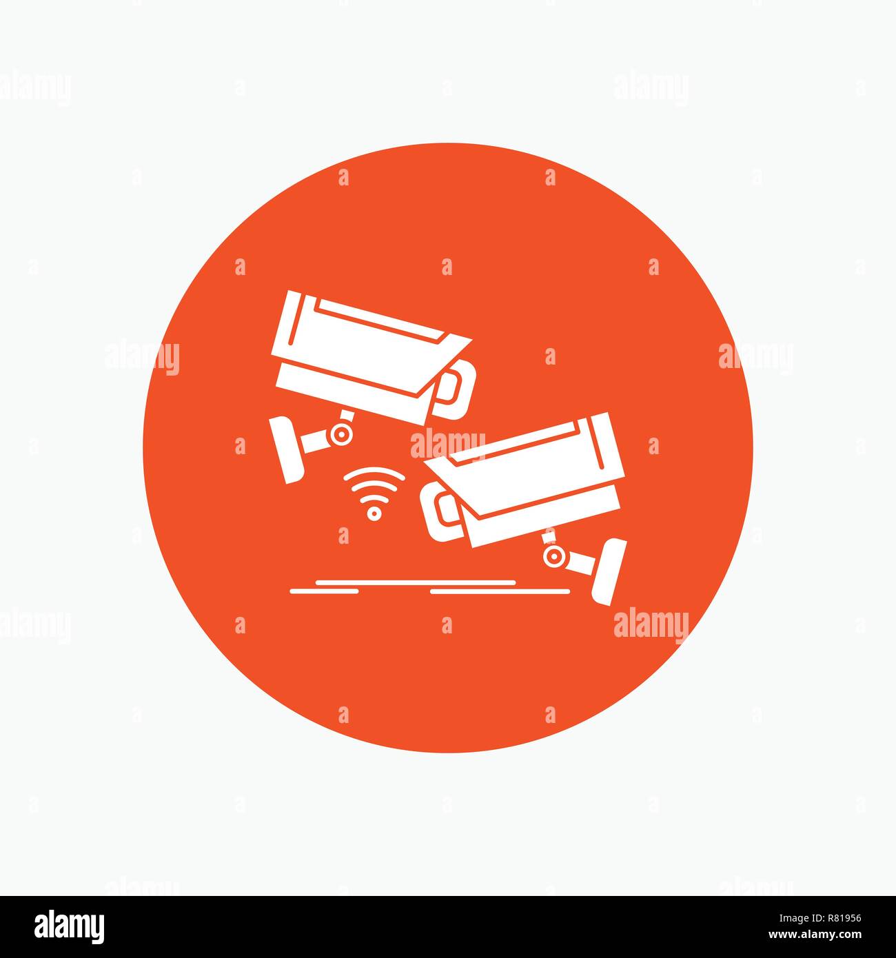 Cctv camera vector icon in Stock Vector Images - Alamy