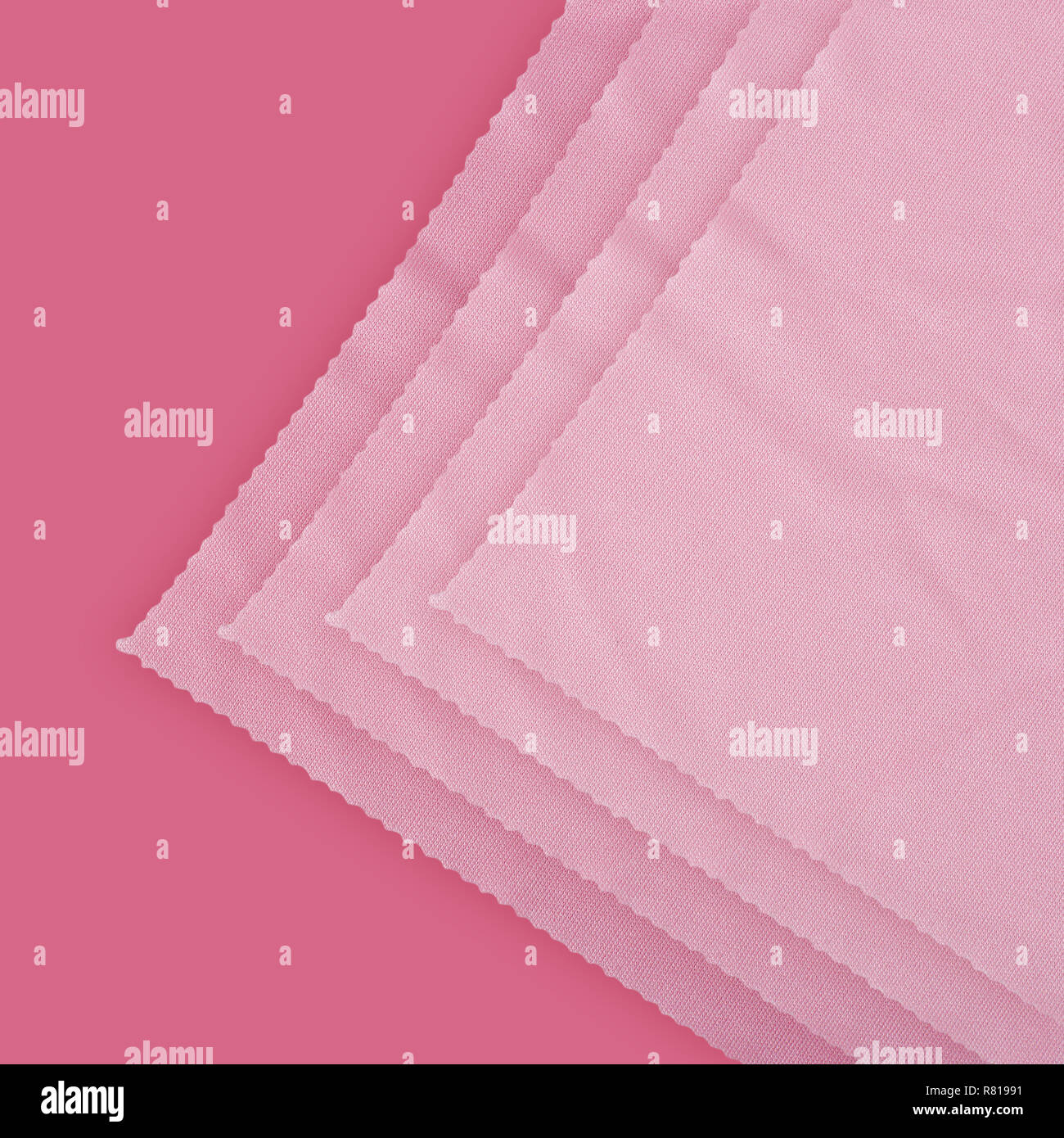 Pink cleaning wipes from microfiber on a pink background Stock Photo ...
