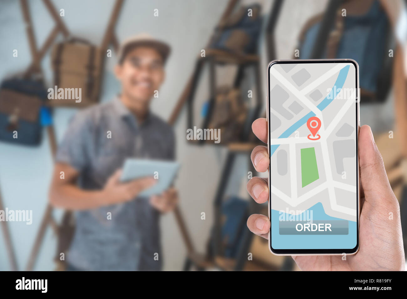 Ordering via an app hi-res stock photography and images - Alamy