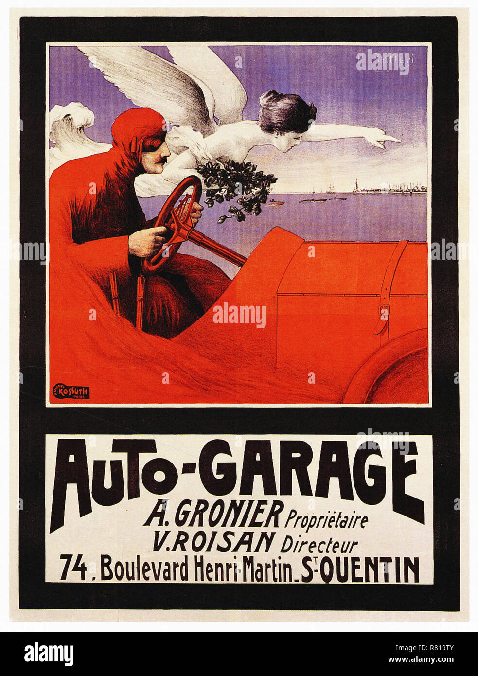 Vintage garage poster hi-res stock photography and images - Alamy