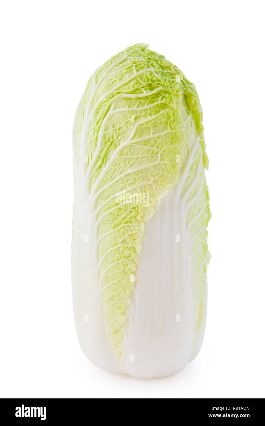 Fresh chinese cabbage in a cut isolated on white background Stock Photo ...
