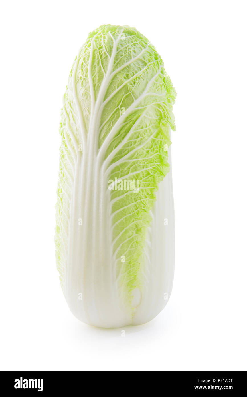 Fresh chinese cabbage in a cut isolated on white background Stock Photo ...